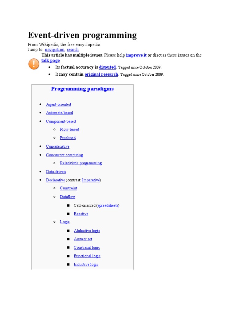 Understanding Event-Driven Programming | PDF | Programming Paradigms ...