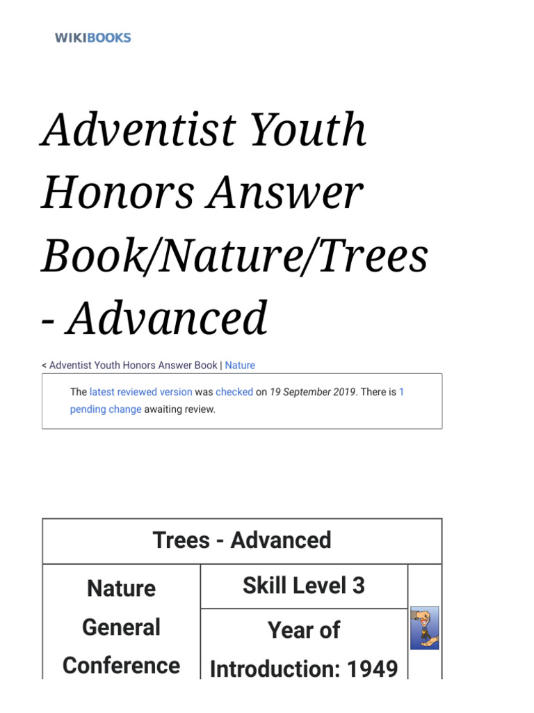 Adventist Youth Honors Answer Book - Nature - Trees - Advanced - Wikibooks, Open Books For An ...