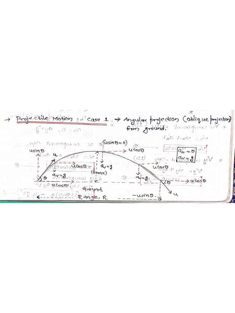 Projectile Motion (4marks) | PDF