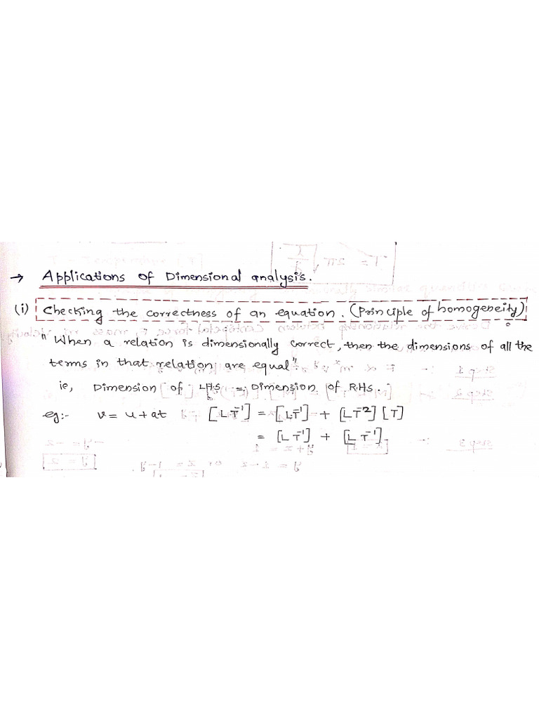 Applications of dimensional analysis (2) | PDF