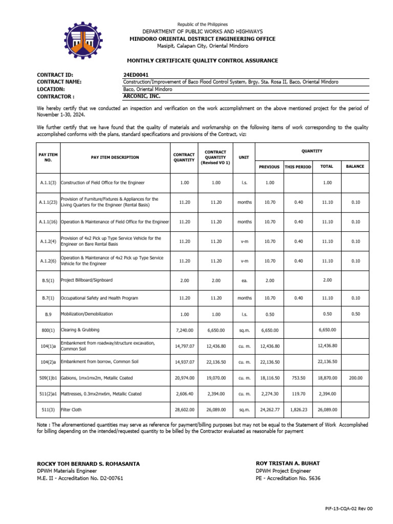 DEC CQCA_merged | PDF | Specification (Technical Standard)