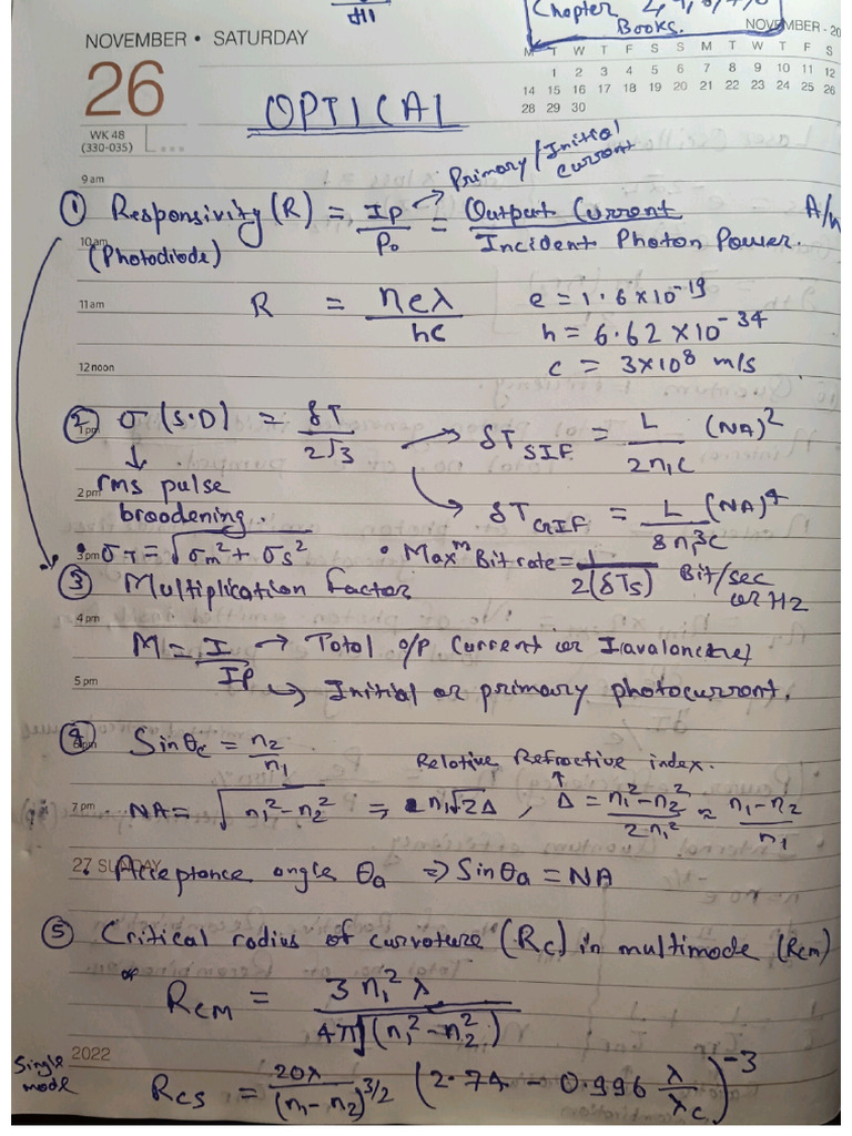 Optical (Formulas) | PDF