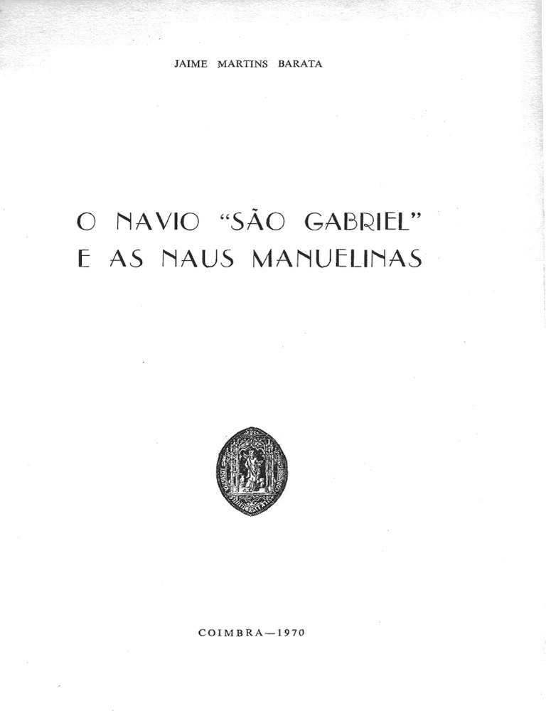 O Navio Sao Gabriel e As Naus Manuelinas | PDF
