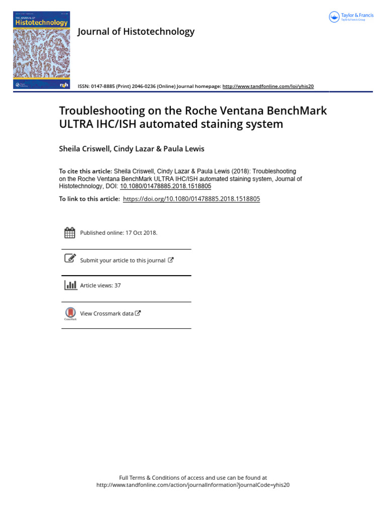 Troublshooting On The Roche Ventana Benchmark Ultra | PDF ...