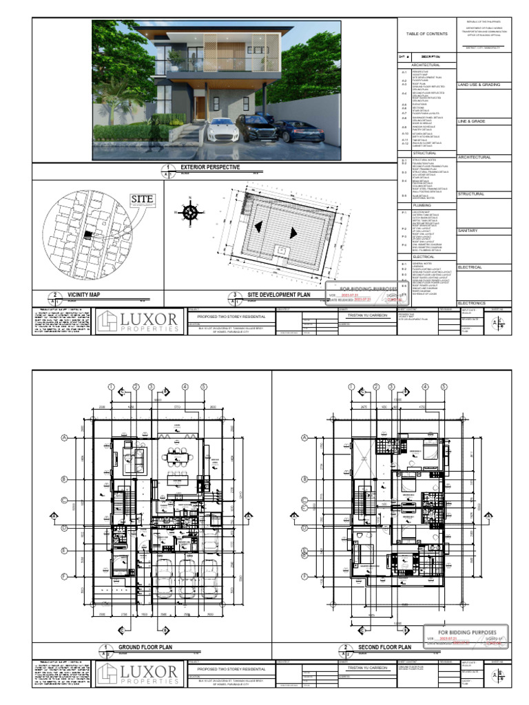Residential Building Plans | PDF | Building Engineering | Building Technology