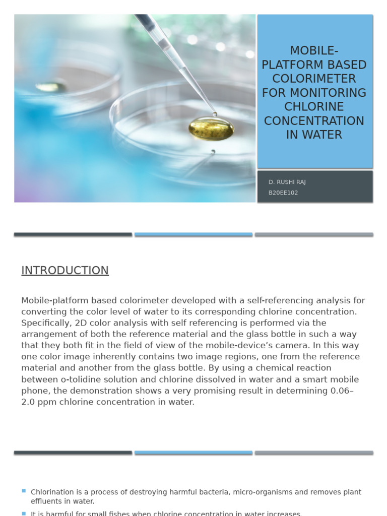 Mobile-Platform Based Colorimeter For Monitoring Chlorine Concentration ...