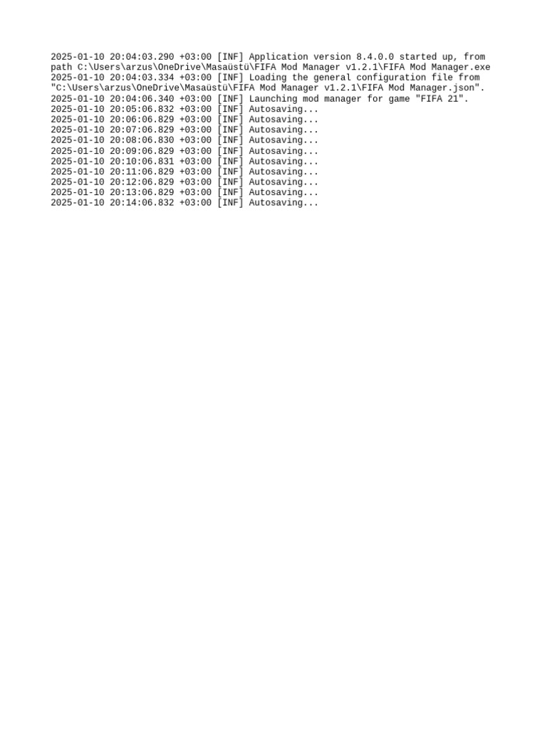 FIFA Mod Manager Log20250110 | PDF
