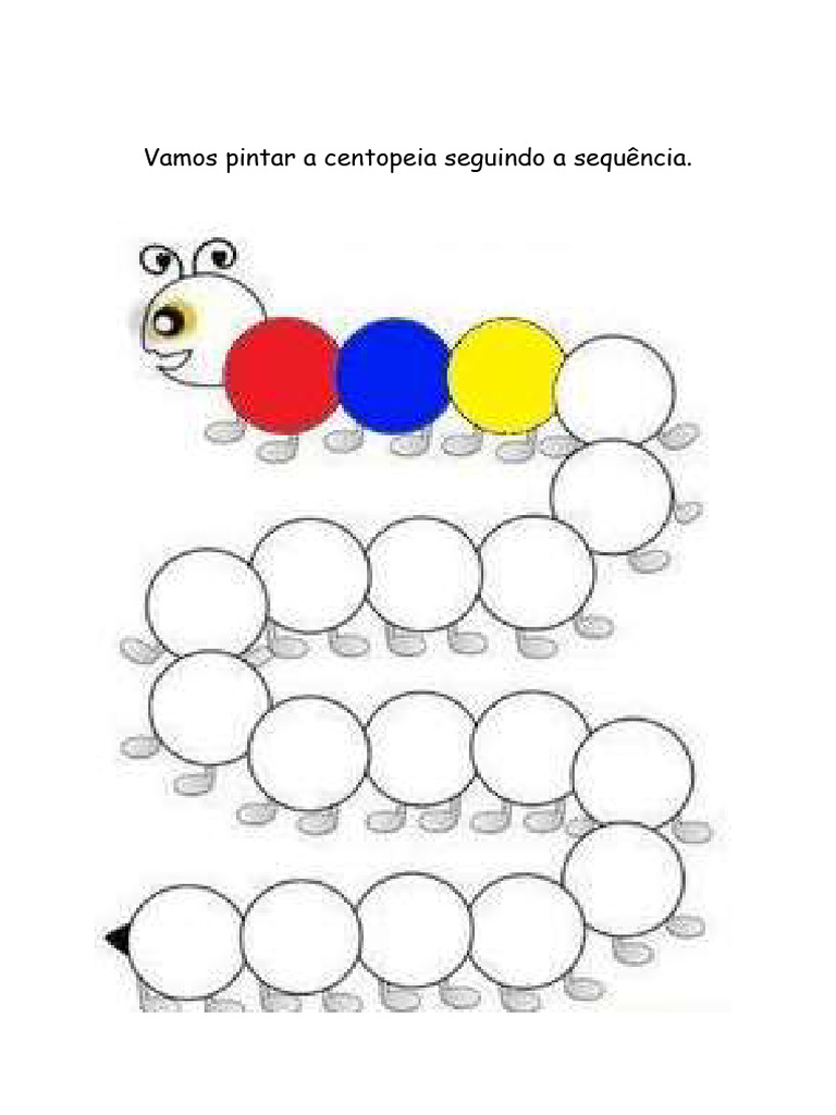 Atividades de Pintura com Centopeia | PDF