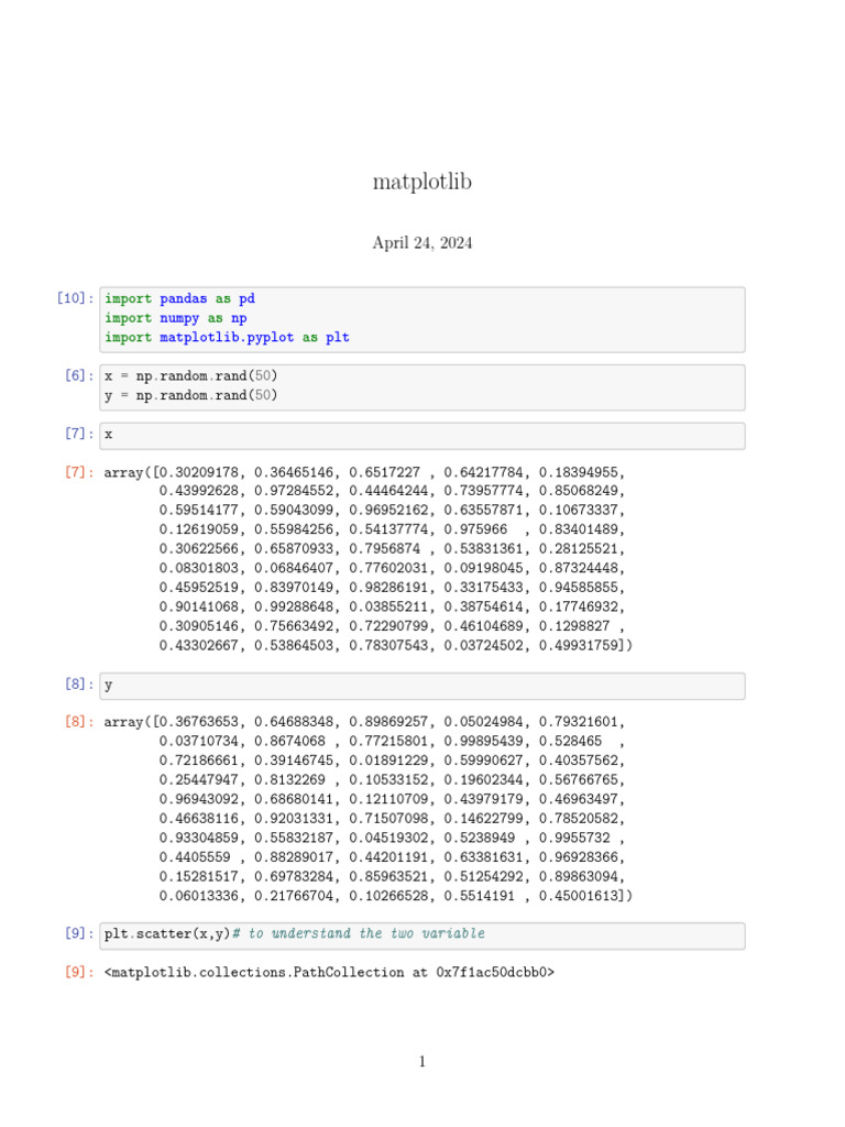 matplotlib | PDF | Computer Science | Computing matplotlib | PDF | Computer Science | Computing