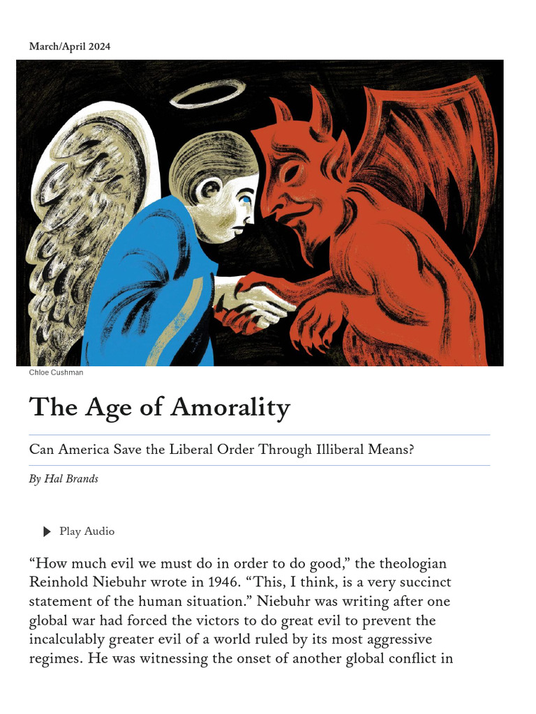 The Age of Amorality | PDF | Cold War | Democracy