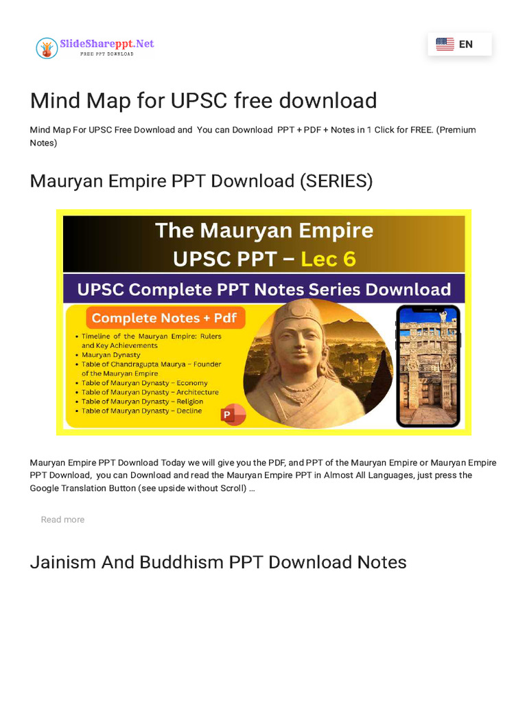 UPSC PPT Study Material Free Download Slide Share | PDF