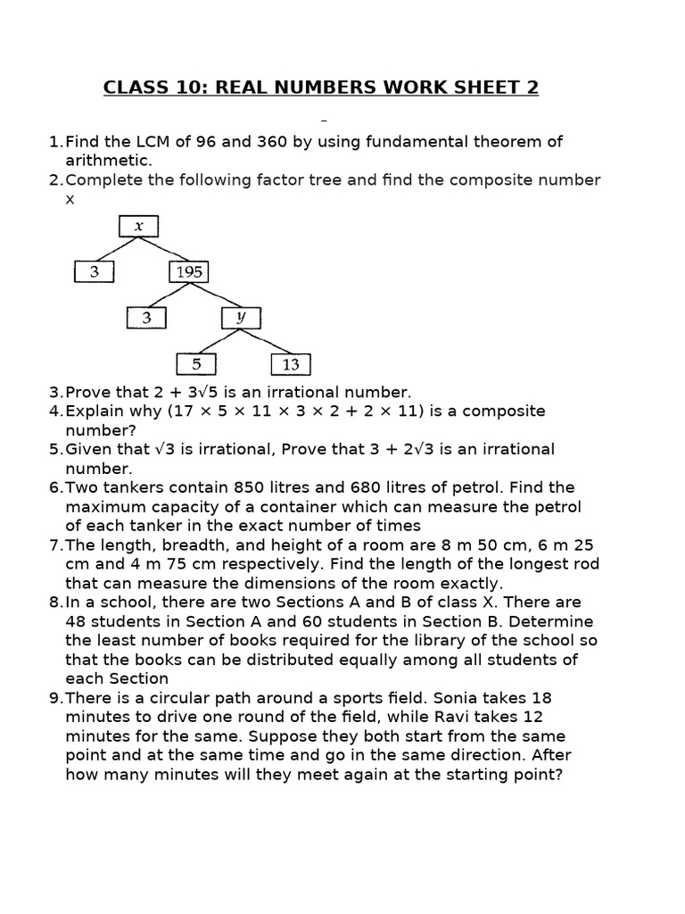 Worksheet File - HCF-LCM | PDF