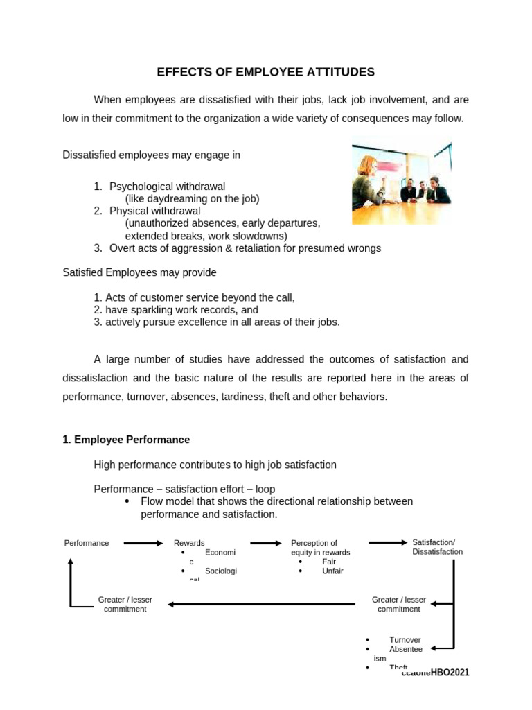 Chapter 6 Effects of Employees Attitude | PDF | Turnover (Employment ...