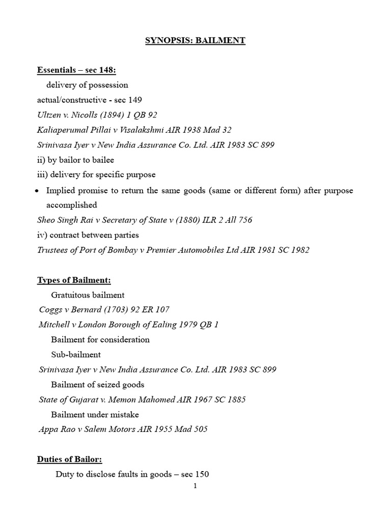 Bailment | PDF | Private Law | Business Law
