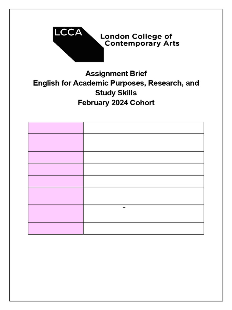 EAP Assignment Brief Feb24 Cohort 2024-1 | PDF | Theory | Evaluation