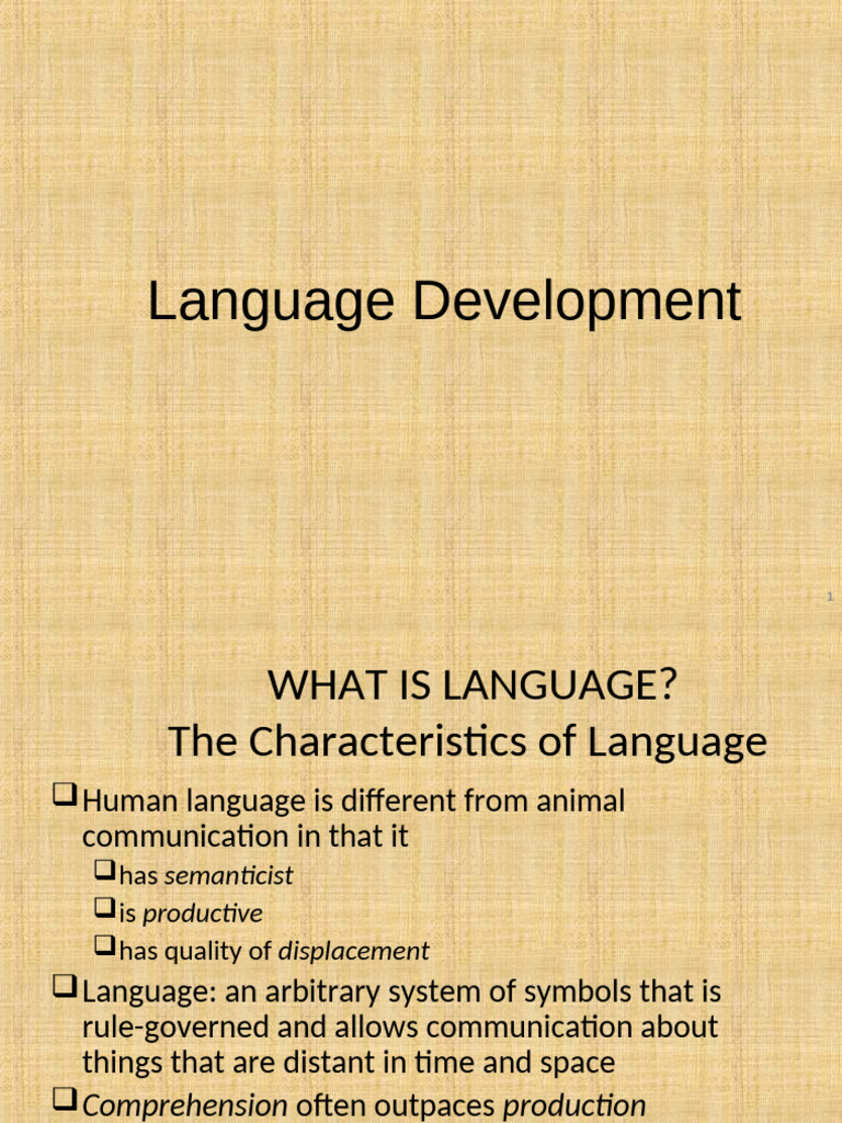 Language Development 8 | PDF | Morphology (Linguistics) | Speech