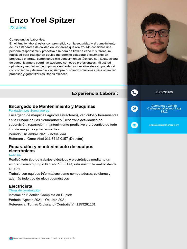 Currículum Vitae E Enzo Spitzer | PDF