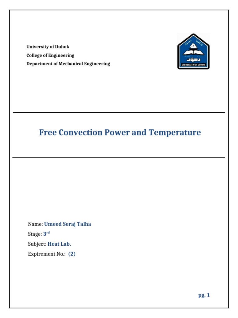 Umeed Seraj Free Convection 2 | PDF | Convection | Heat Transfer