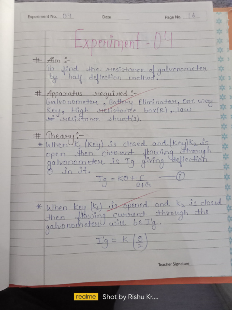 Physics Experiment 4 | PDF