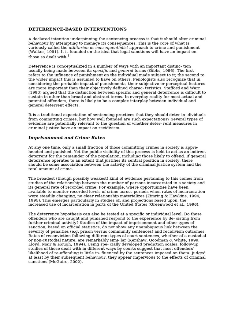 DETERRENCE | PDF | Crimes | Crime & Violence