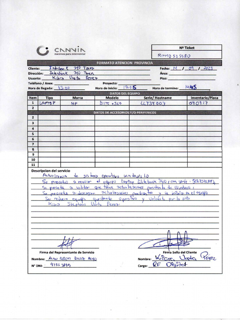 Ficha de Ate. Laptop | PDF