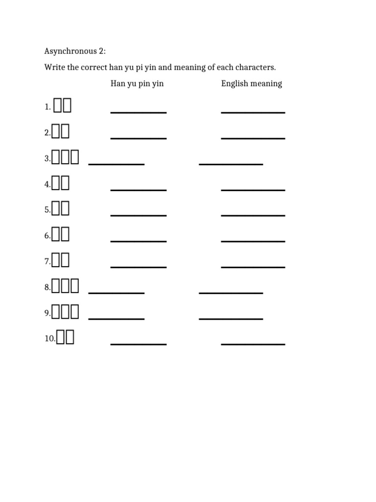 A2 Han Yu Pin Yin | PDF