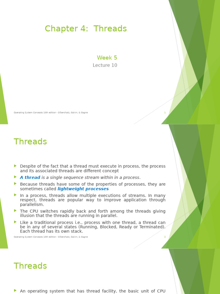 Chapter 4 Lecture 10 24102024 012811pm | PDF | Thread (Computing ...