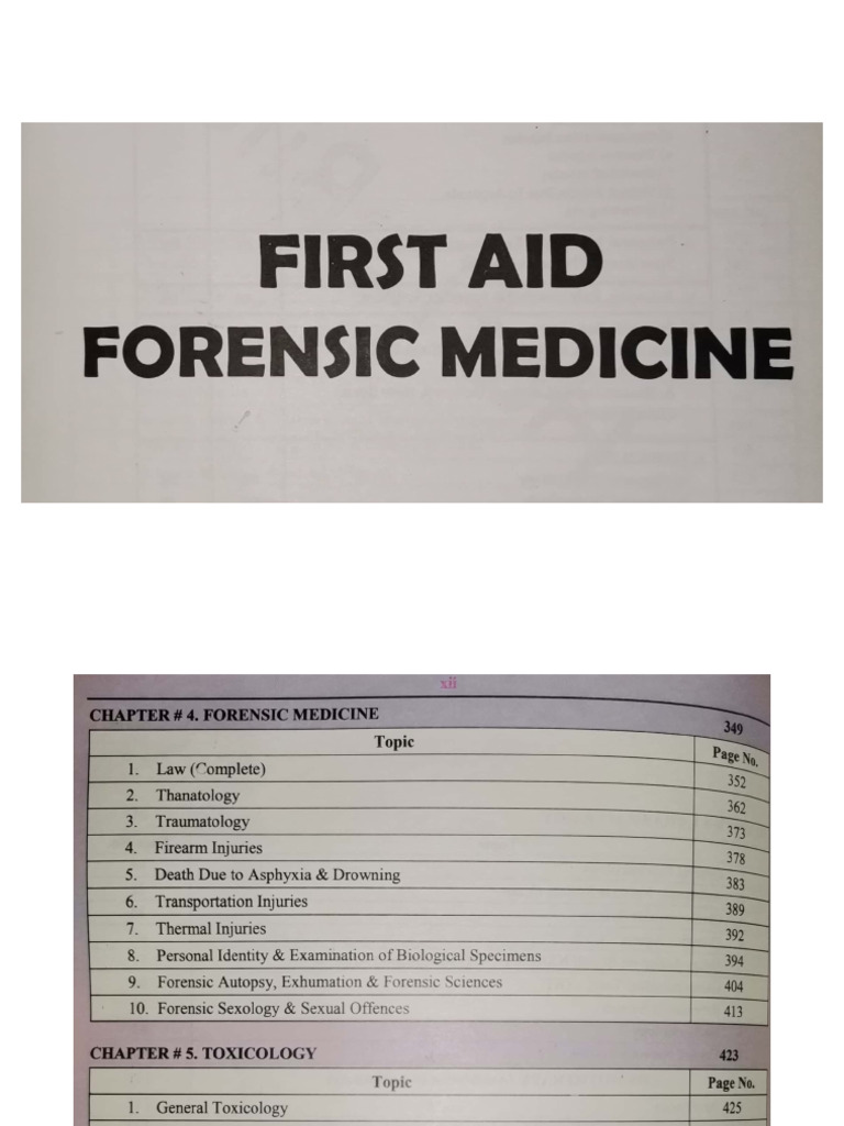 Forensics First Aid | PDF