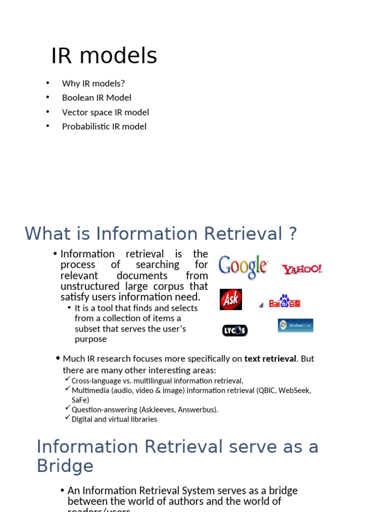 4_IRModels | PDF | Search Engine Indexing | Information Retrieval