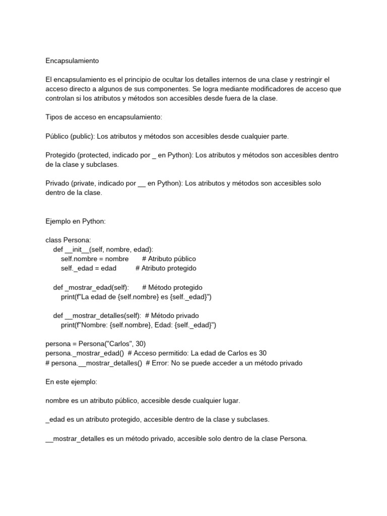Encapsulamiento | PDF