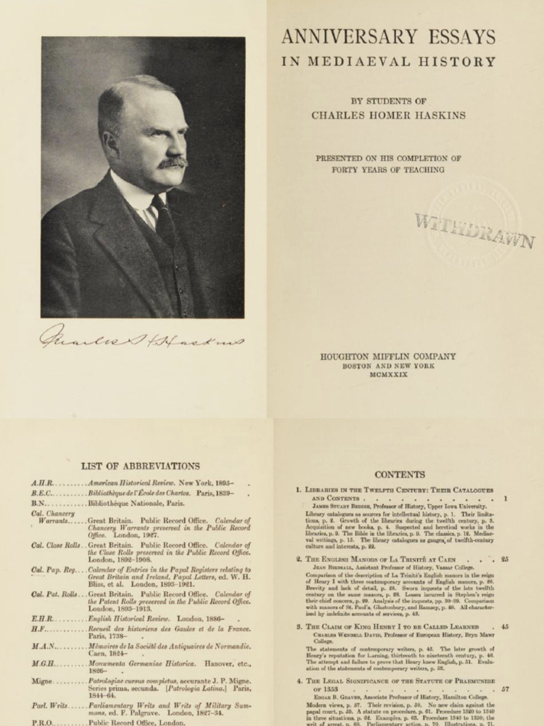 Beddie, Libraries in the Twelfth Century, Their Catalogues and Contents ...