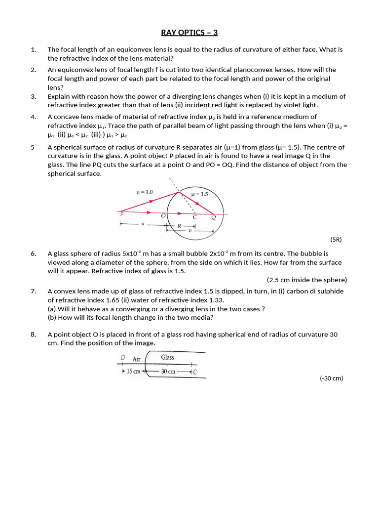 Ray Optics - 3 (Curved Surface) | PDF