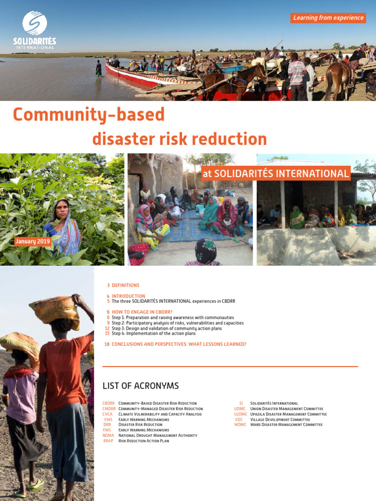 Community Based Disaster Risk Reduction SOLIDARITES INTERNATIONAL | PDF ...
