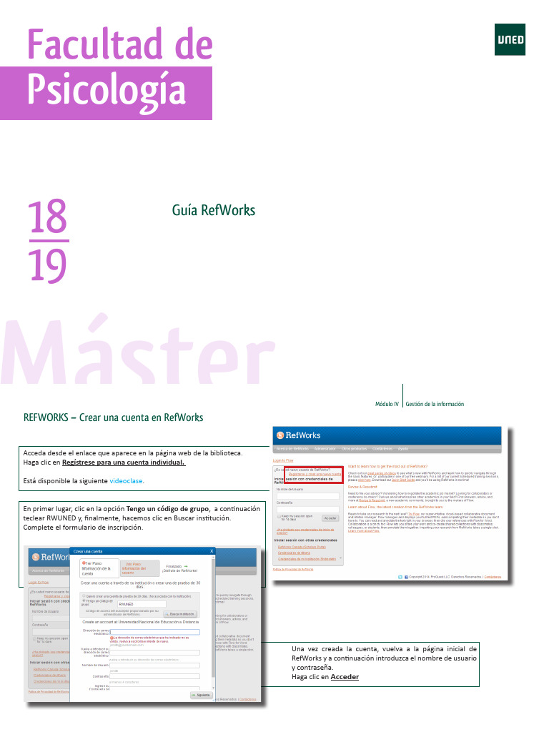 Guía_RefWorks_18-19 | PDF | Archivo de computadora | Microsoft Word