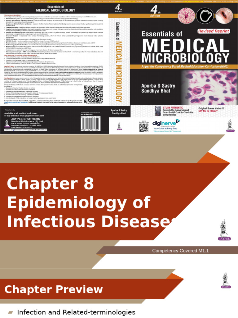 chapter 08- Epidemiology of Infectious diseases | PDF | Infection | Epidemics