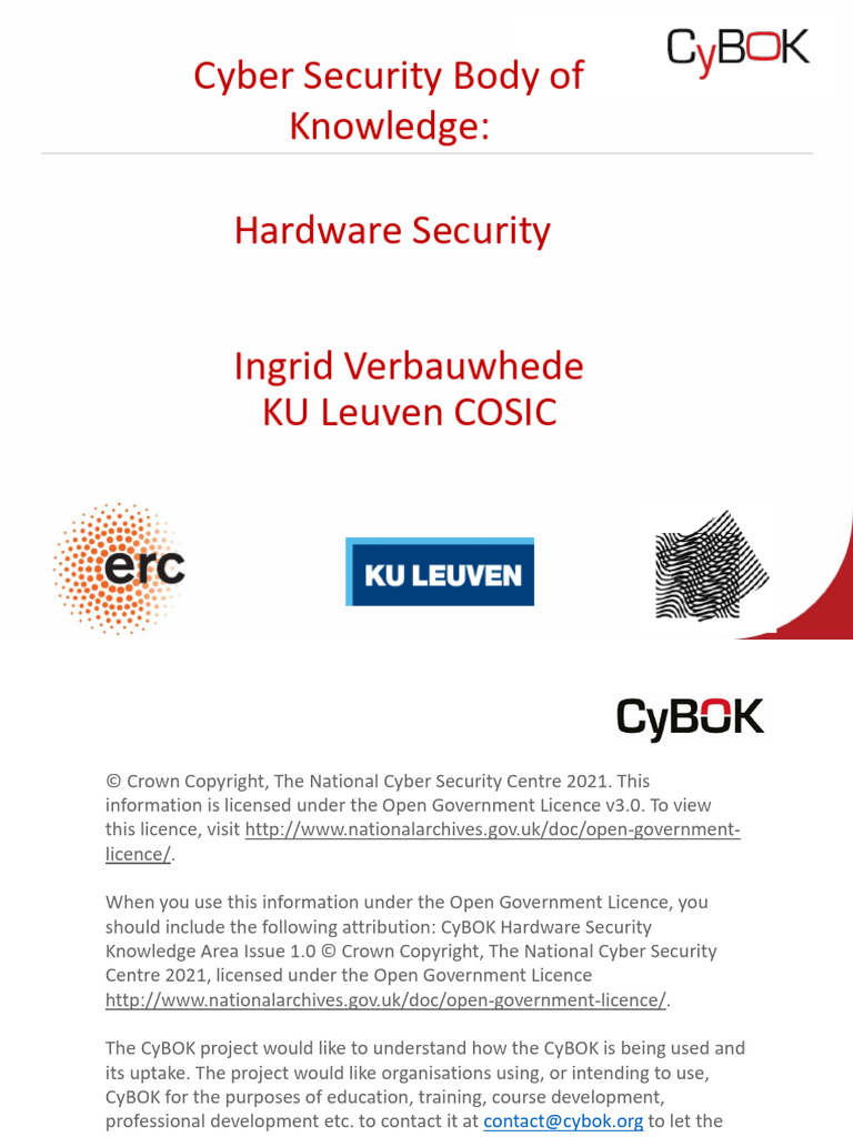 Hardware Security KA Webinar Slides V 2 | PDF | Information And ...