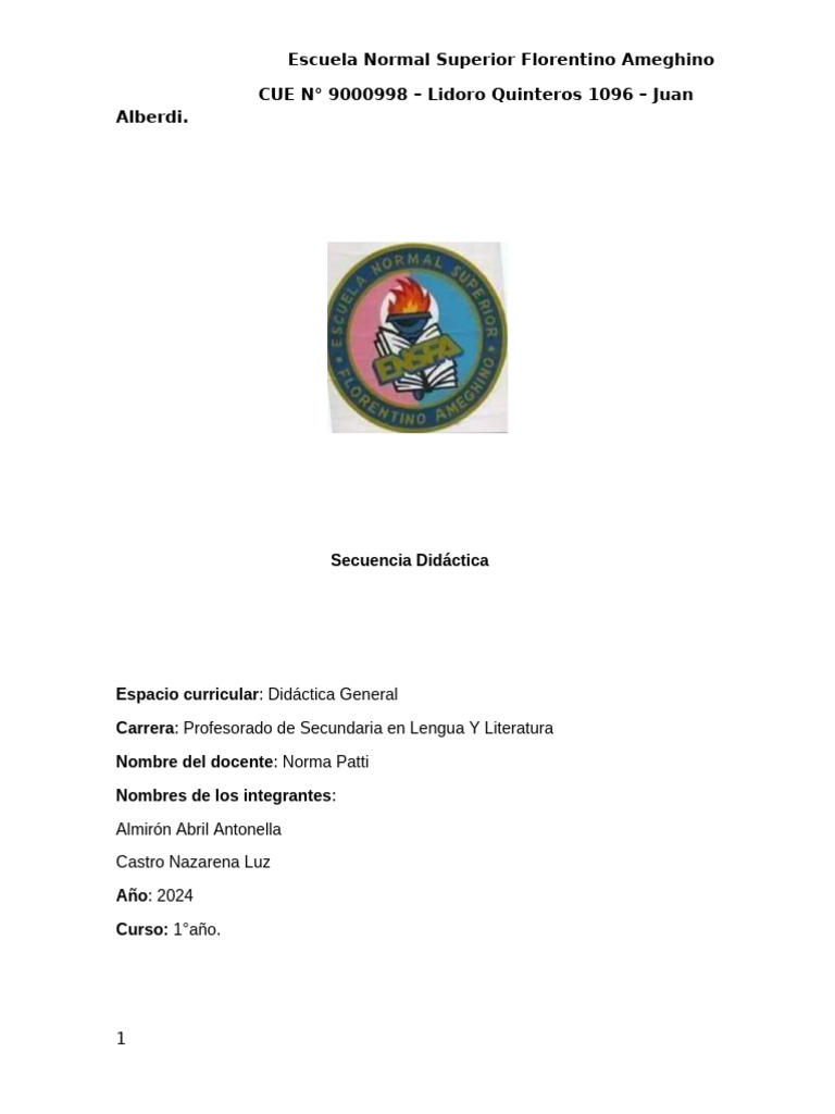 Secuencia NOA | PDF | Leyendas | Evaluación