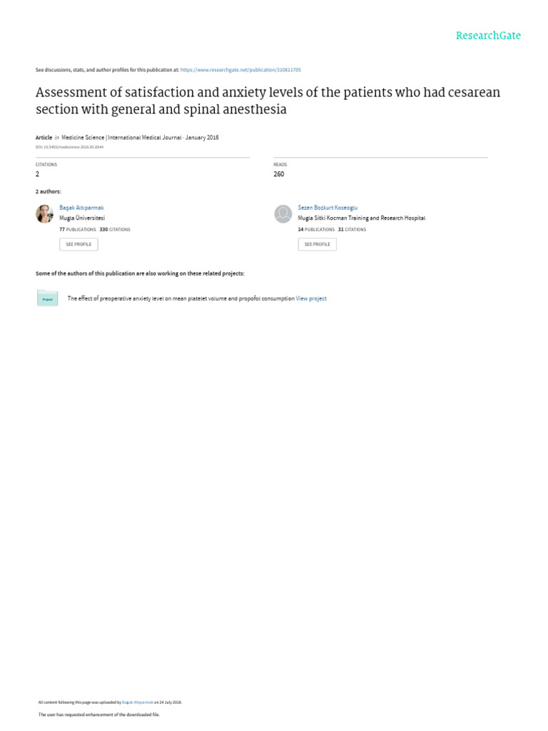 CS | PDF | Anesthesia | Caesarean Section