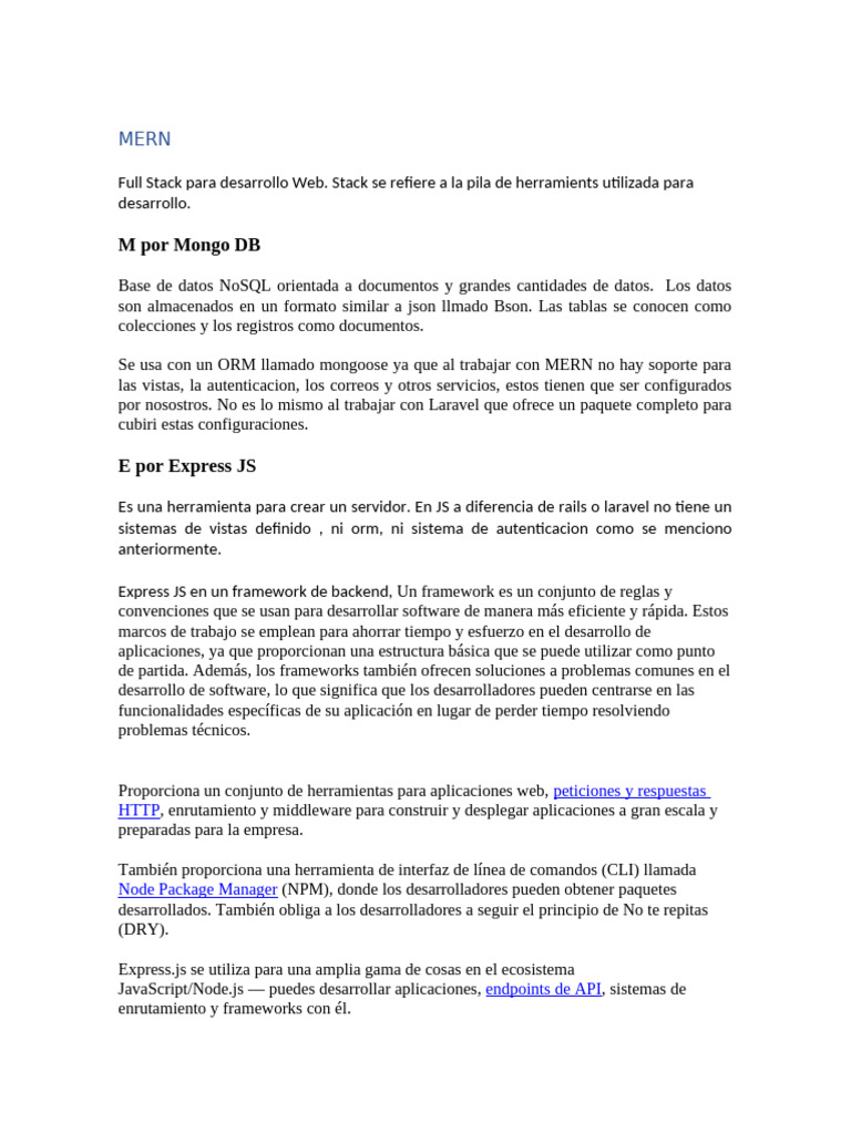 MERN | PDF | Mongo Db | Archivo de computadora MERN | PDF | Mongo Db | Archivo de computadora