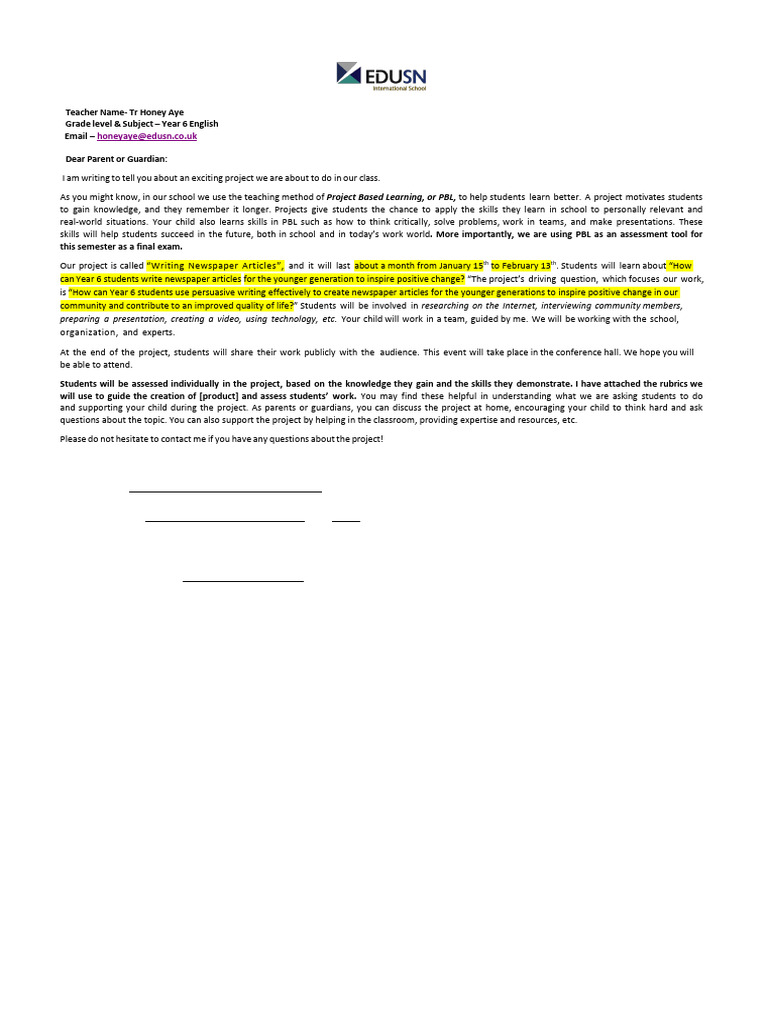 Crimson Year 6 Eng PBL Parent consent form (1) | PDF | Argument ...