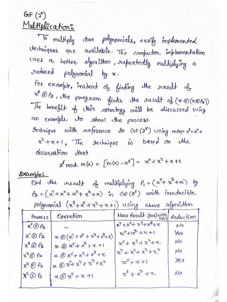 Unit2 Galois Field Multiplication Pdf 