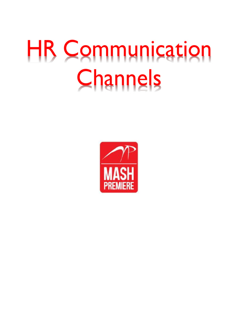 HR Communication Channels | PDF