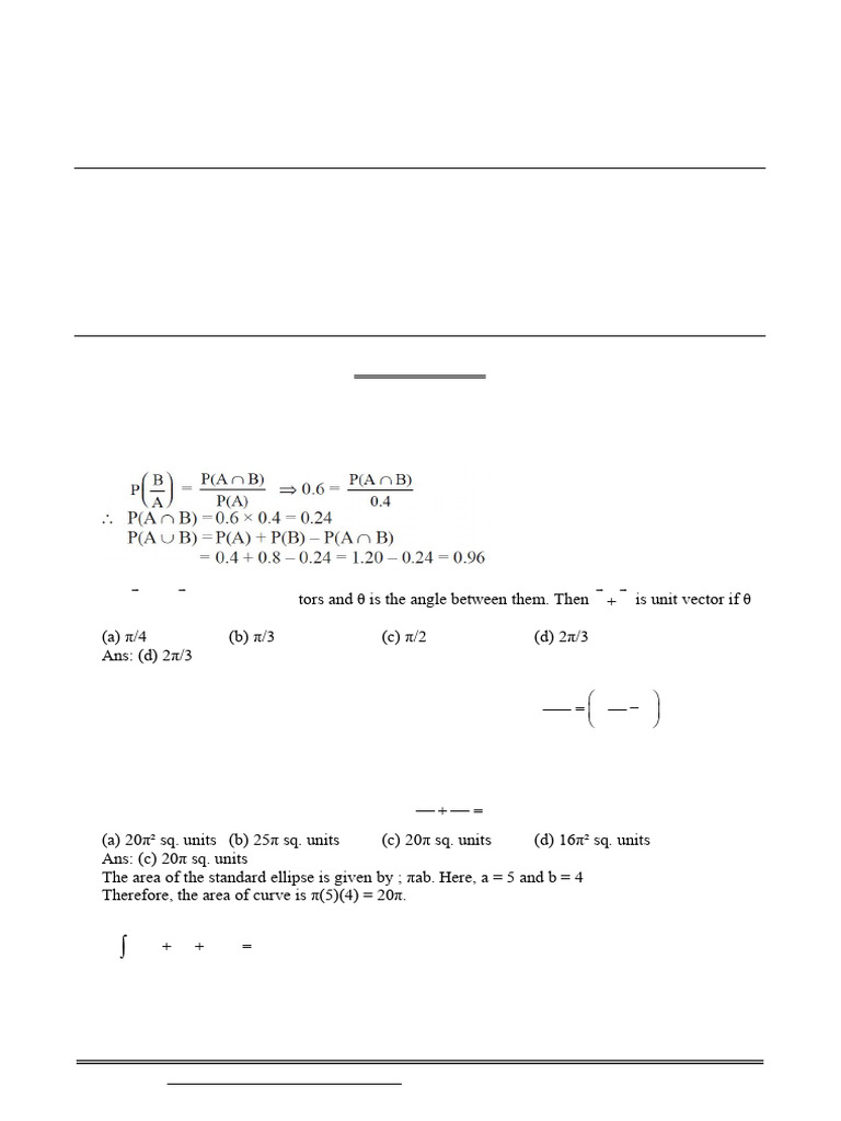 Maths Class Xii Sample Paper Test 01 For Board Exam 2024 Answers | PDF ...