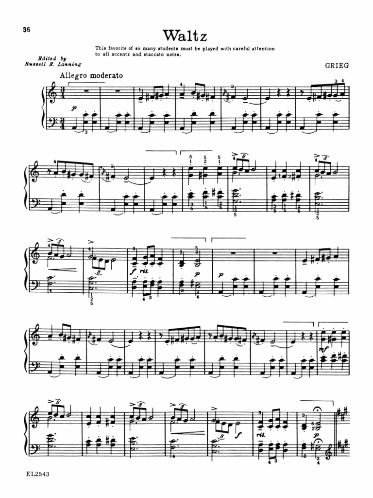 Vals - Grieg | PDF