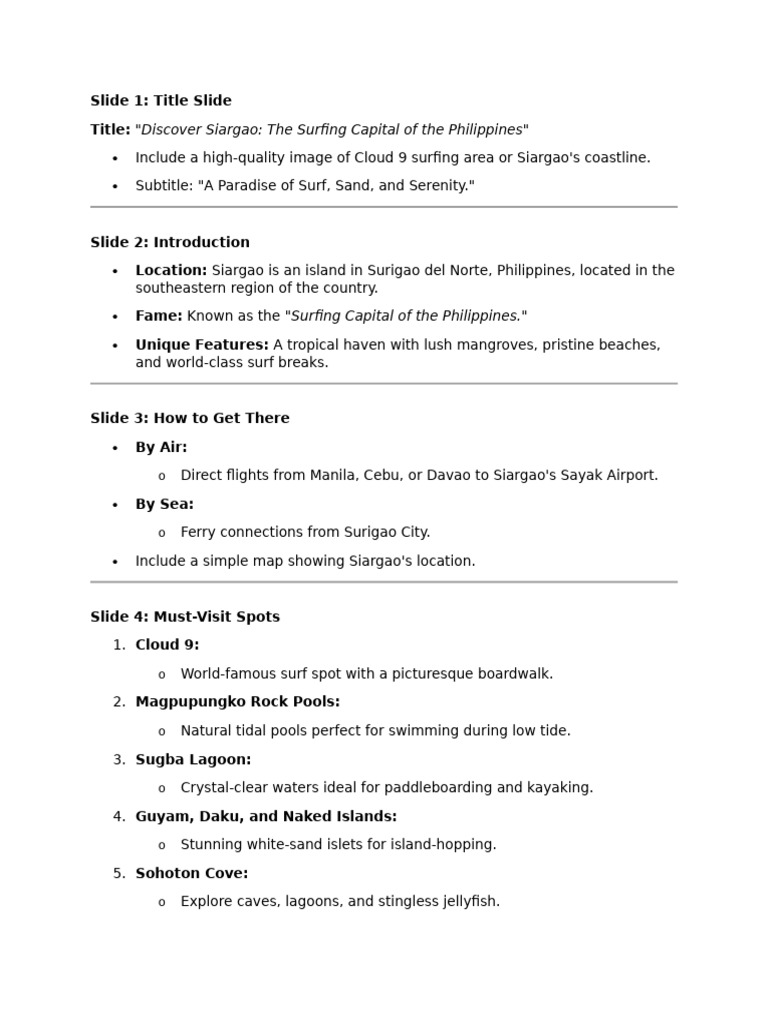 Siargao | PDF | Oceanography | Physical Geography