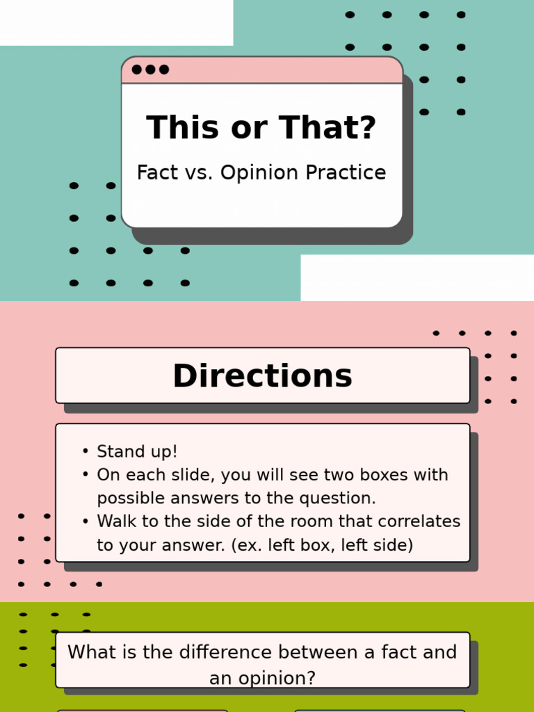 Fact vs. Opinion for Grade 7 | PDF