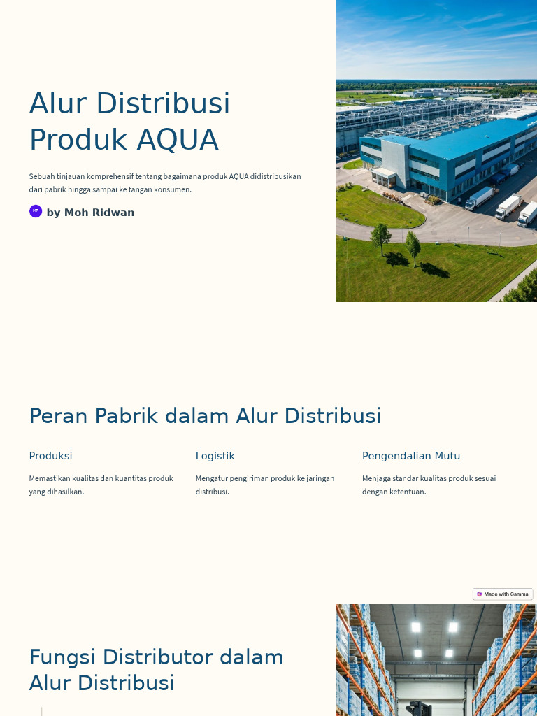 Alur Distribusi Produk AQUA | PDF