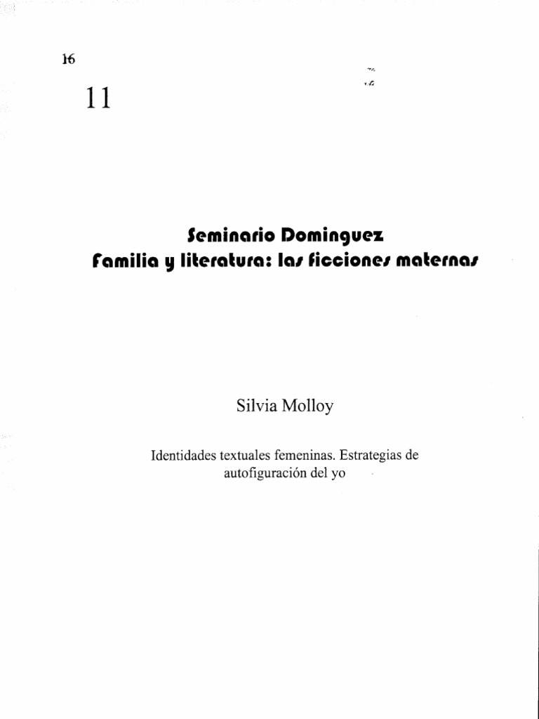 MOLLOY (Identidades Textuales Femeninas) | PDF