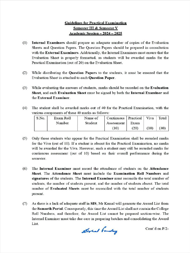 Commerce Practical Examination Guidelines III V 2024 2025 | PDF