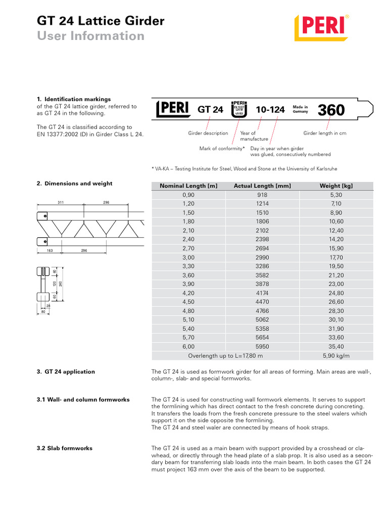 GT_24_User_Information | PDF | Beam (Structure) | Materials